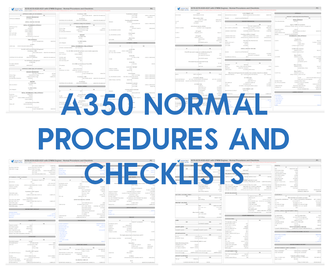 A350 Normal Procedures and Checklists | Airline Pilot Study Notes